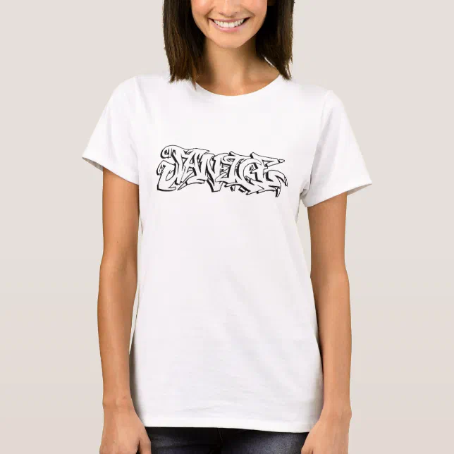 Graffiti Janice T-Shirt | Zazzle