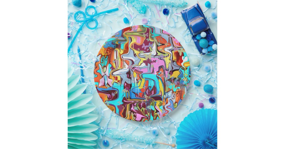 Graffiti Paper Plates | Zazzle
