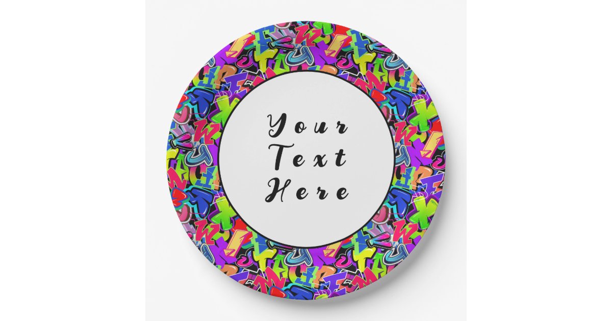 Graffiti Paper Plates | Zazzle