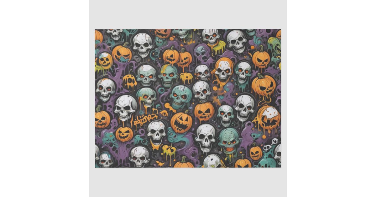 Graffiti Skulls Tissue Paper | Zazzle