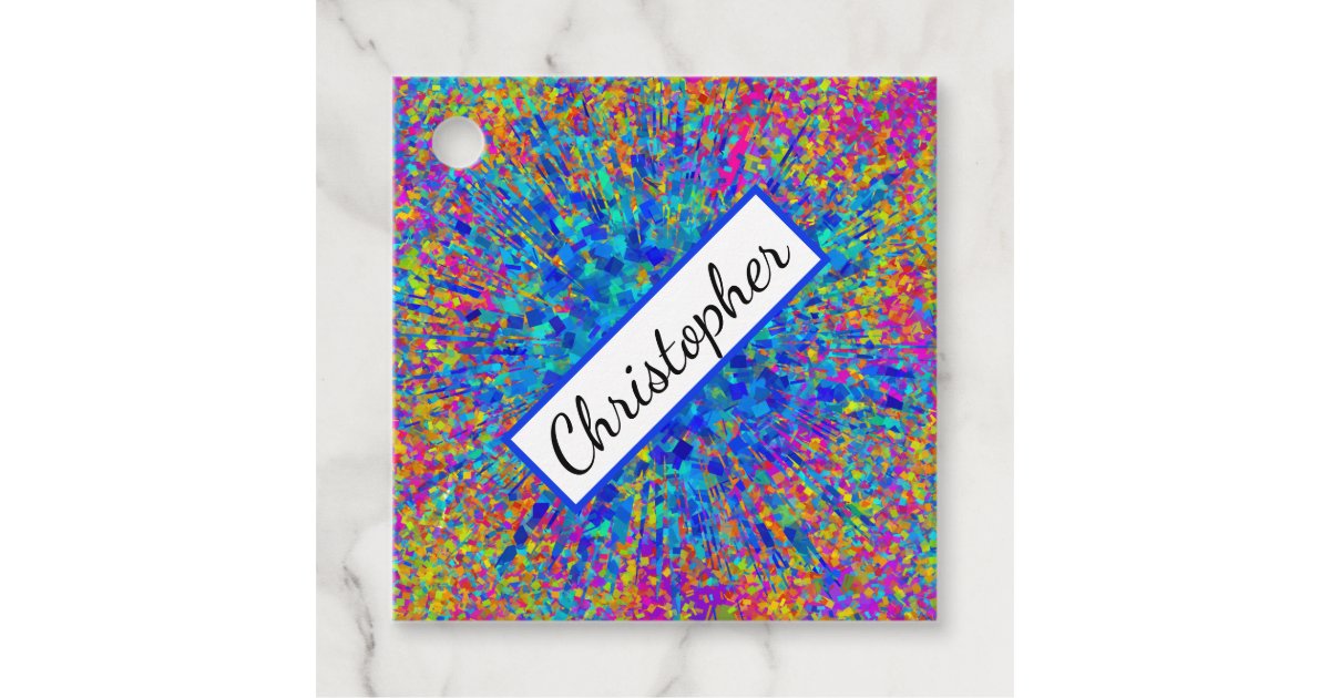 Graffiti splash favor tags | Zazzle