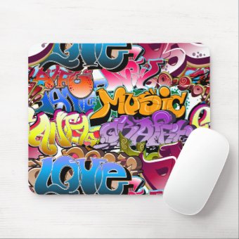 Graffiti Street Art Mouse Pad | Zazzle