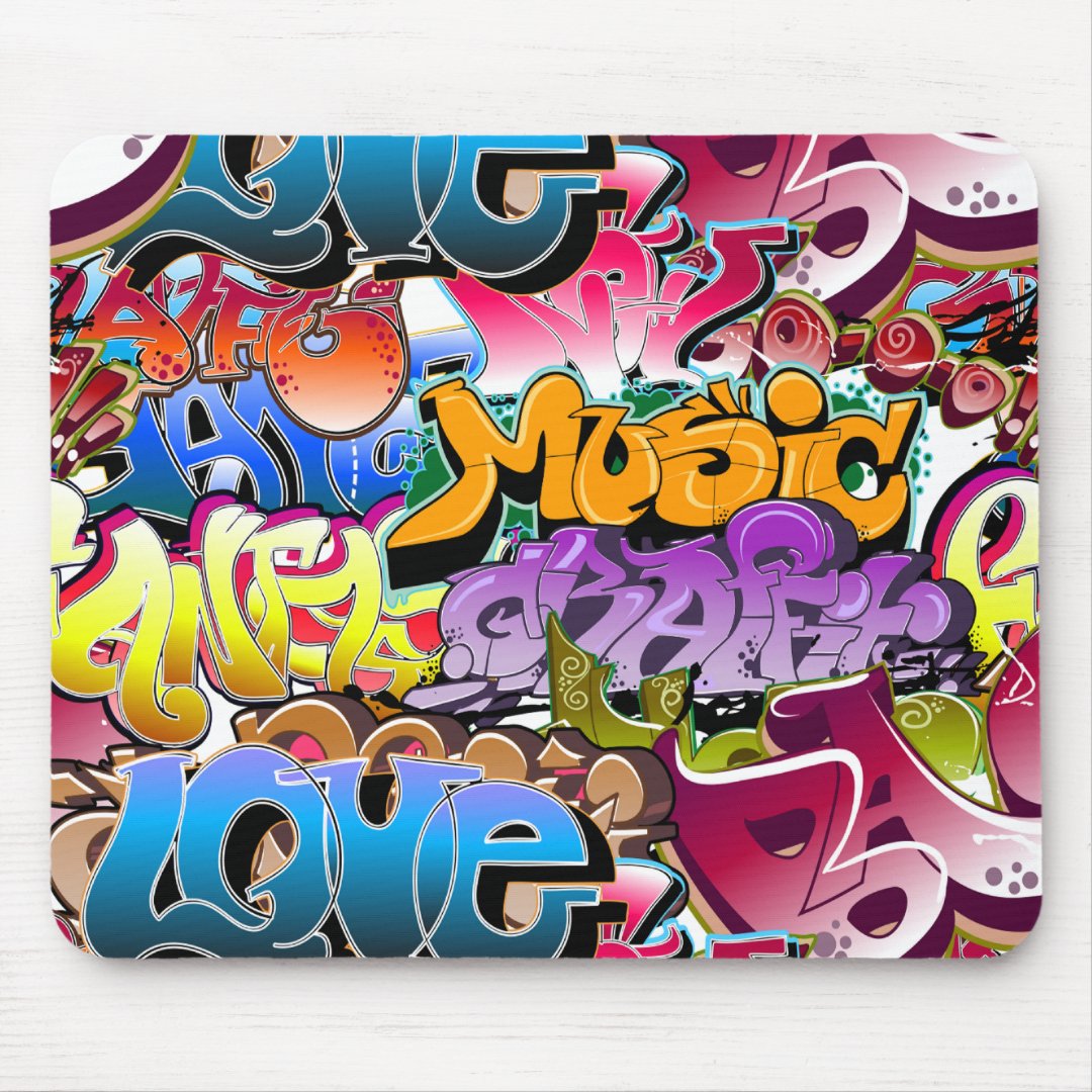 Graffiti Street Art Mouse Pad | Zazzle