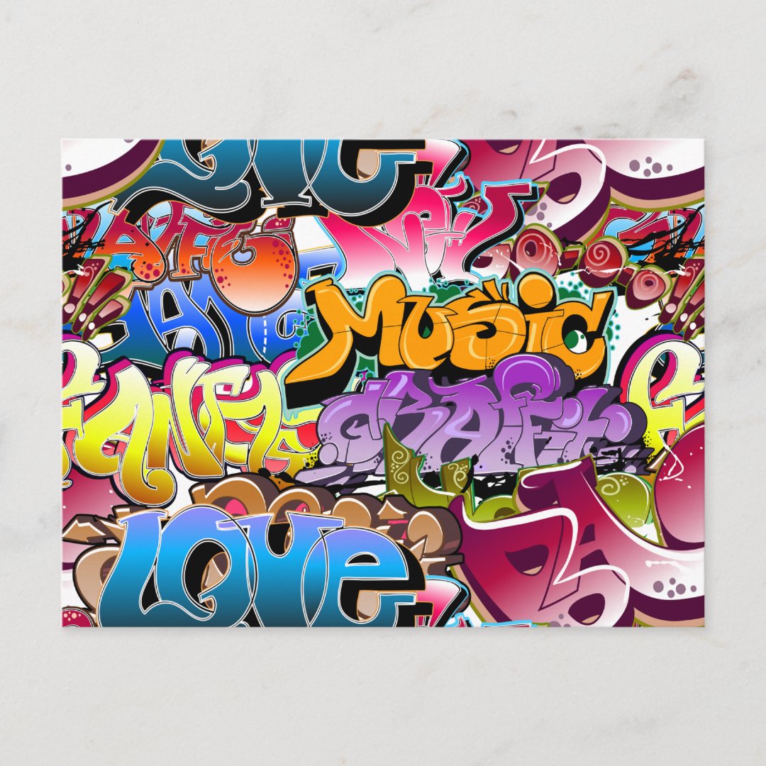 Graffiti Street Art Postcard | Zazzle