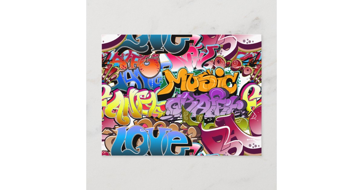 Graffiti Street Art Postcard | Zazzle
