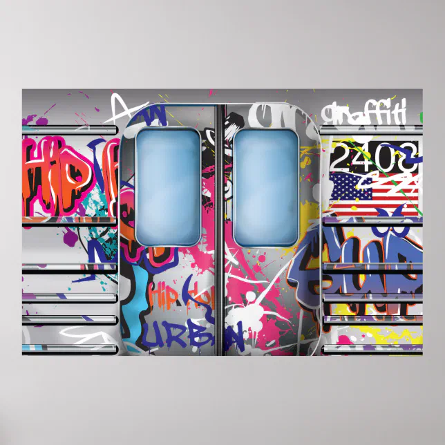 Graffiti Subway Train Poster | Zazzle