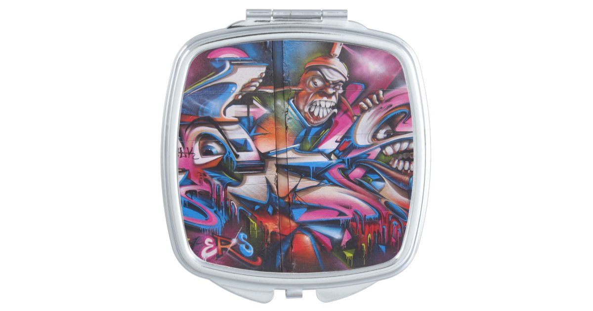 Graffiti urban street art compact mirror | Zazzle