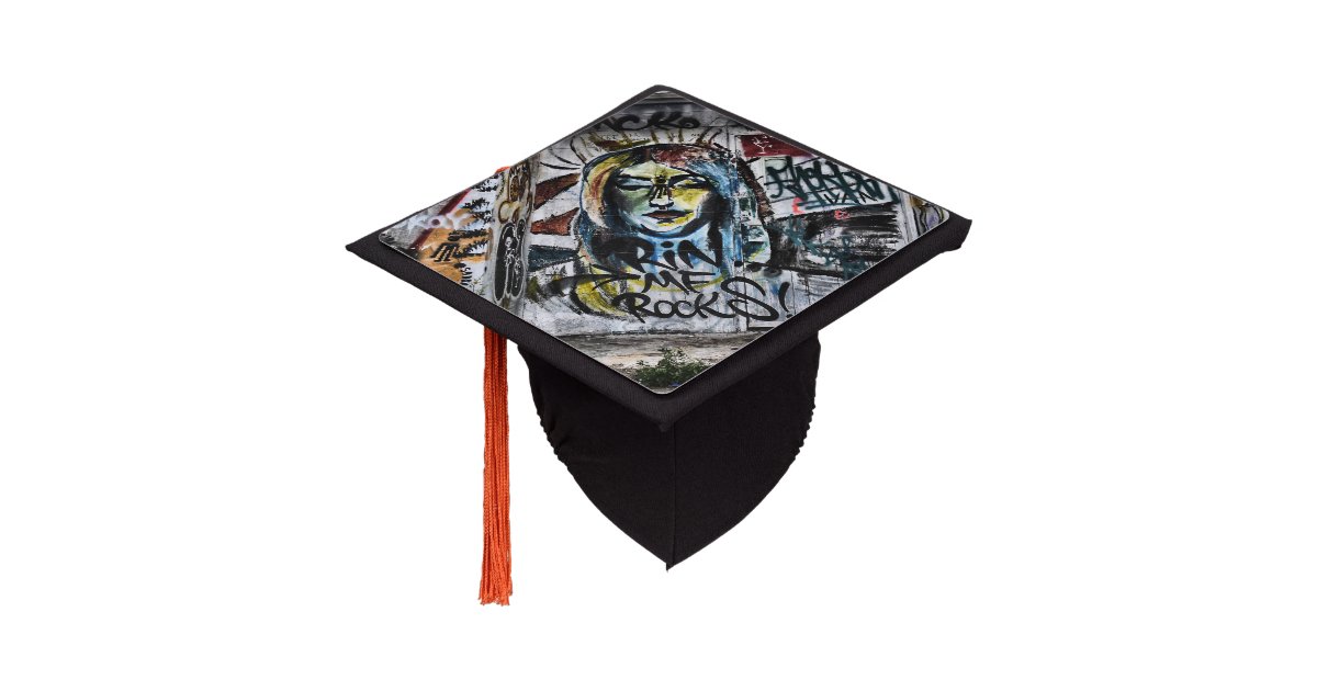 Graffiti Urban Street Cool Grunge Modern Unique Graduation Cap Topper ...