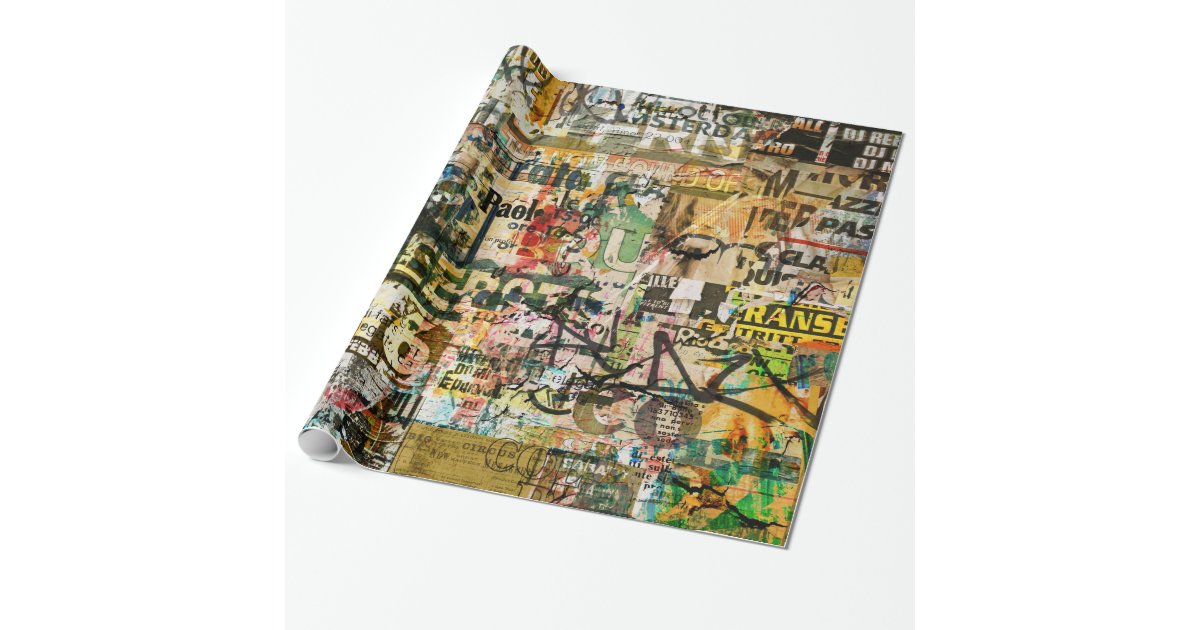 graffiti urban wrapping paper | Zazzle