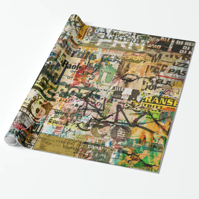 graffiti urban wrapping paper | Zazzle