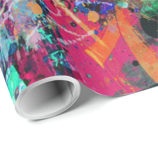 Graffiti Wall and Spray Paint Splatter Wrapping Paper | Zazzle