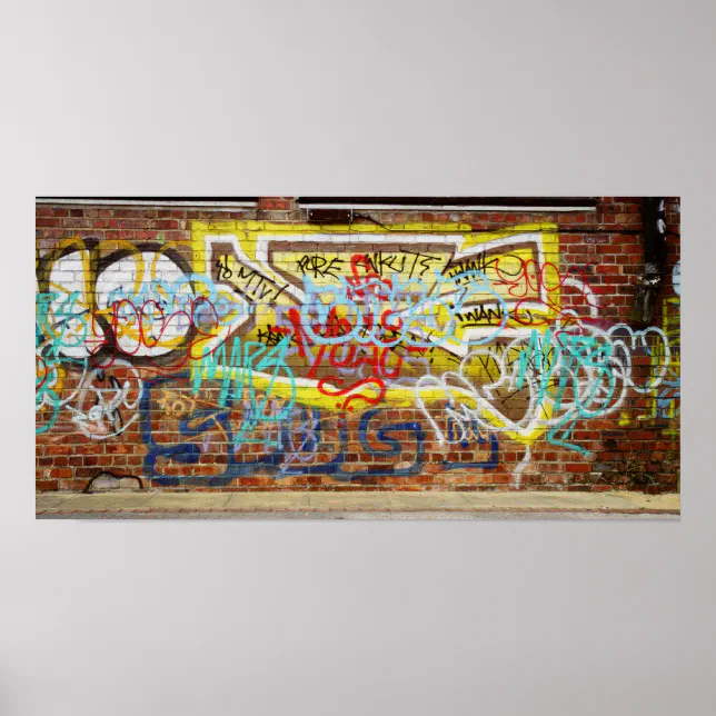 Graffiti Wall Poster | Zazzle