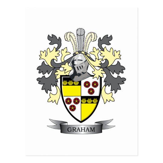 Graham Family Crest Coat of Arms Postcard | Zazzle.com