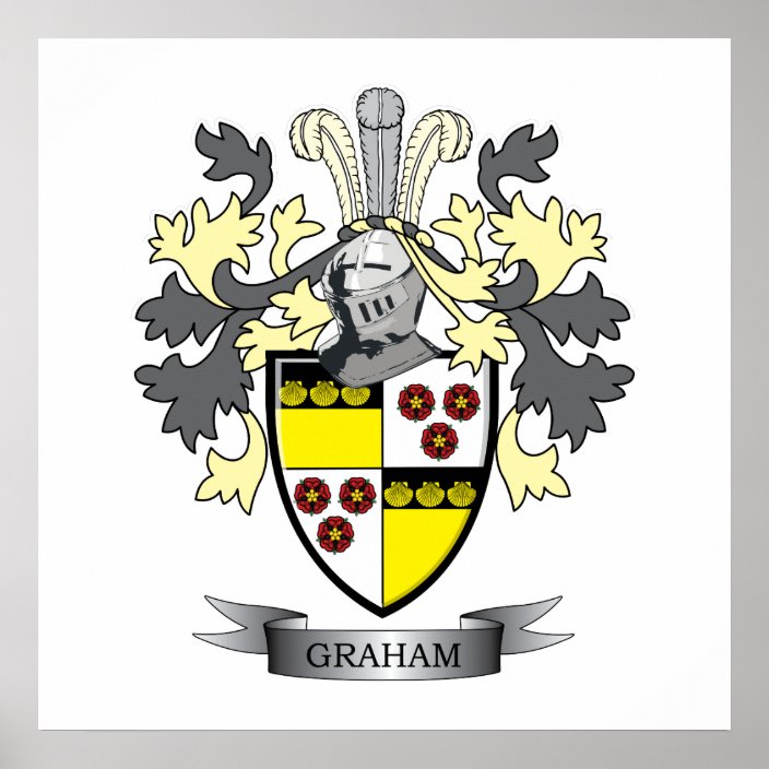 Graham Family Crest Coat of Arms Poster | Zazzle.com