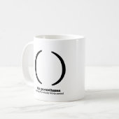 Grammar Coffee Mug Parentheses Punctuation Humor | Zazzle