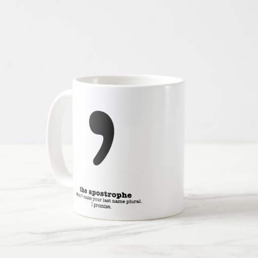 Grammar Mug Apostrophe Humor Librarian Gifts | Zazzle
