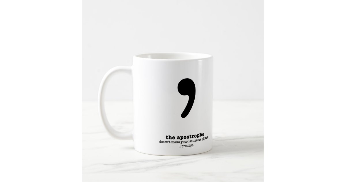 Grammar Mug Apostrophe Humor Librarian Gifts | Zazzle
