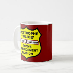 Grammar Police Apostrophe Misuse Coffee Mug | Zazzle