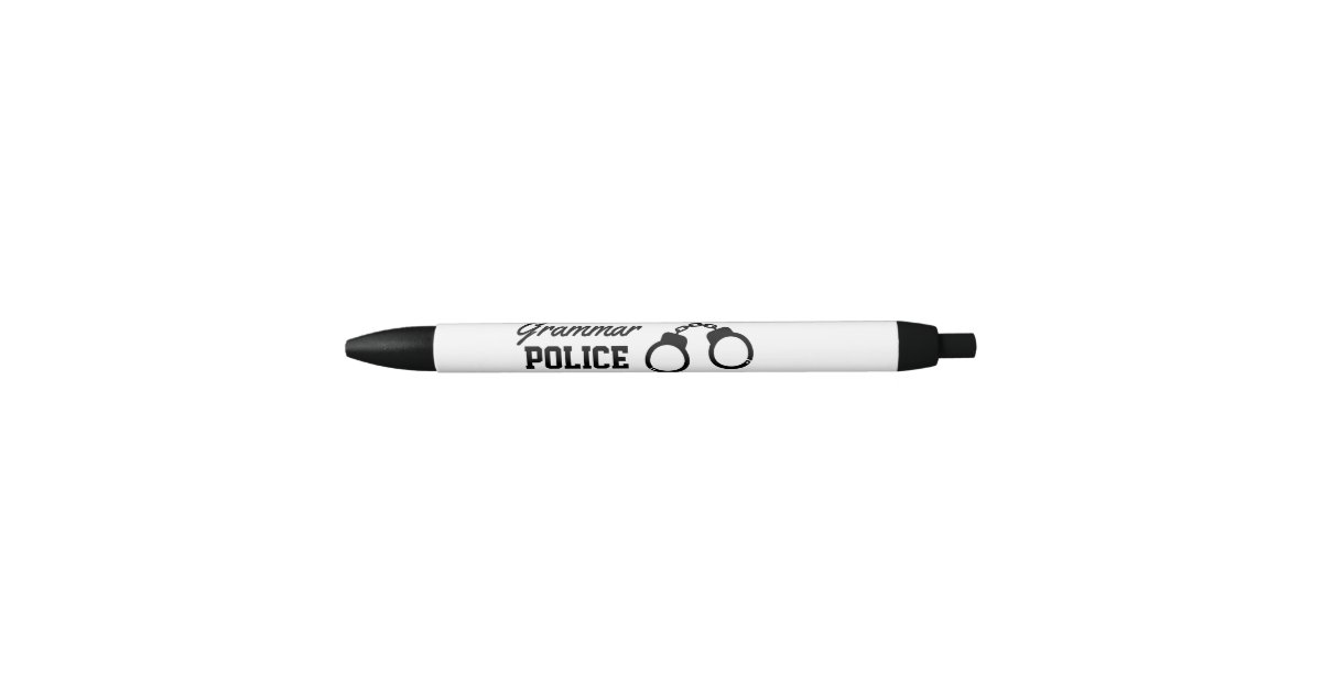 Grammar Police funny red ink pen for teacher | Zazzle