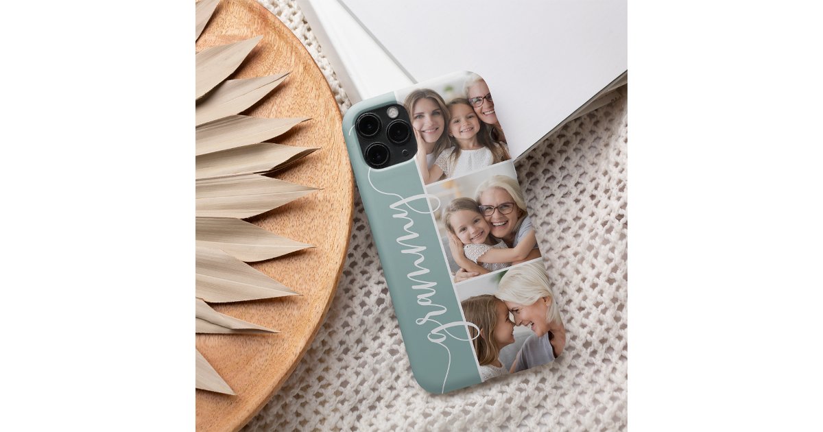 Grammy Script Grandma Photo Collage Case-Mate iPhone Case | Zazzle