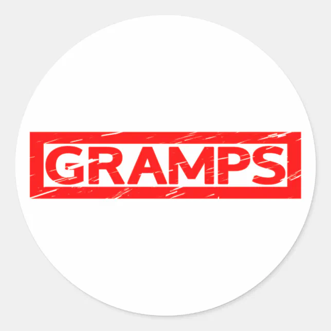 Gramps Stamp Classic Round Sticker | Zazzle