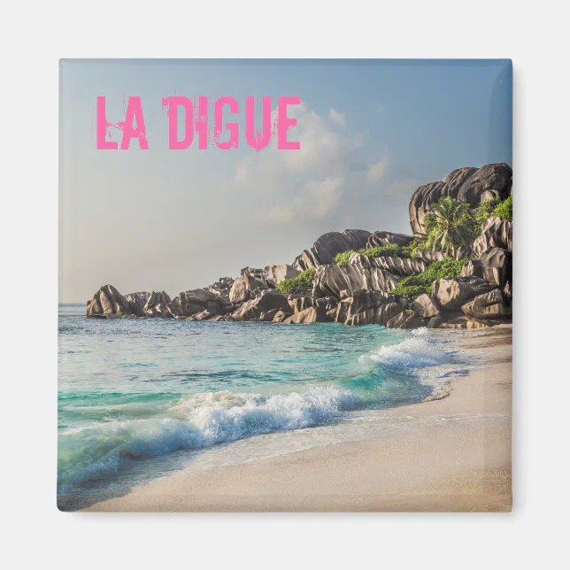 Grand Anse Seychelles La Digue Beach gift Magnet | Zazzle
