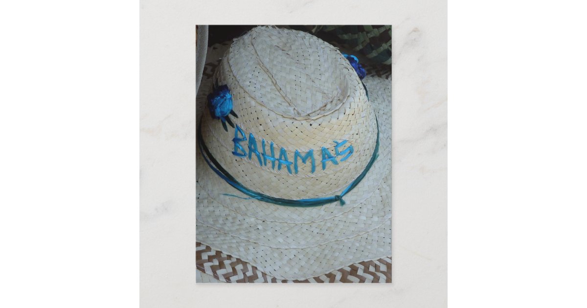 grand bahamas hat postcard | Zazzle
