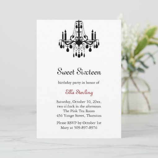 Grand Ballroom Birthday Invitation (white) | Zazzle