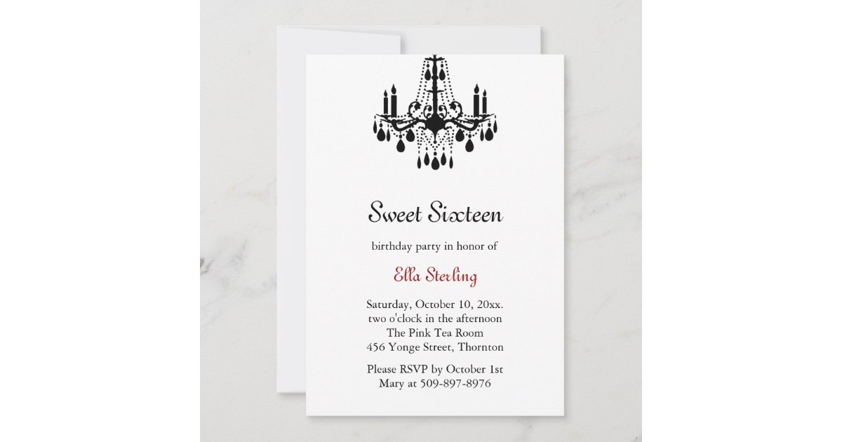 Grand Ballroom Birthday Invitation (white) | Zazzle