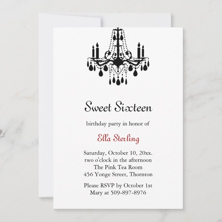 Grand Ballroom Birthday Invitation (white) | Zazzle