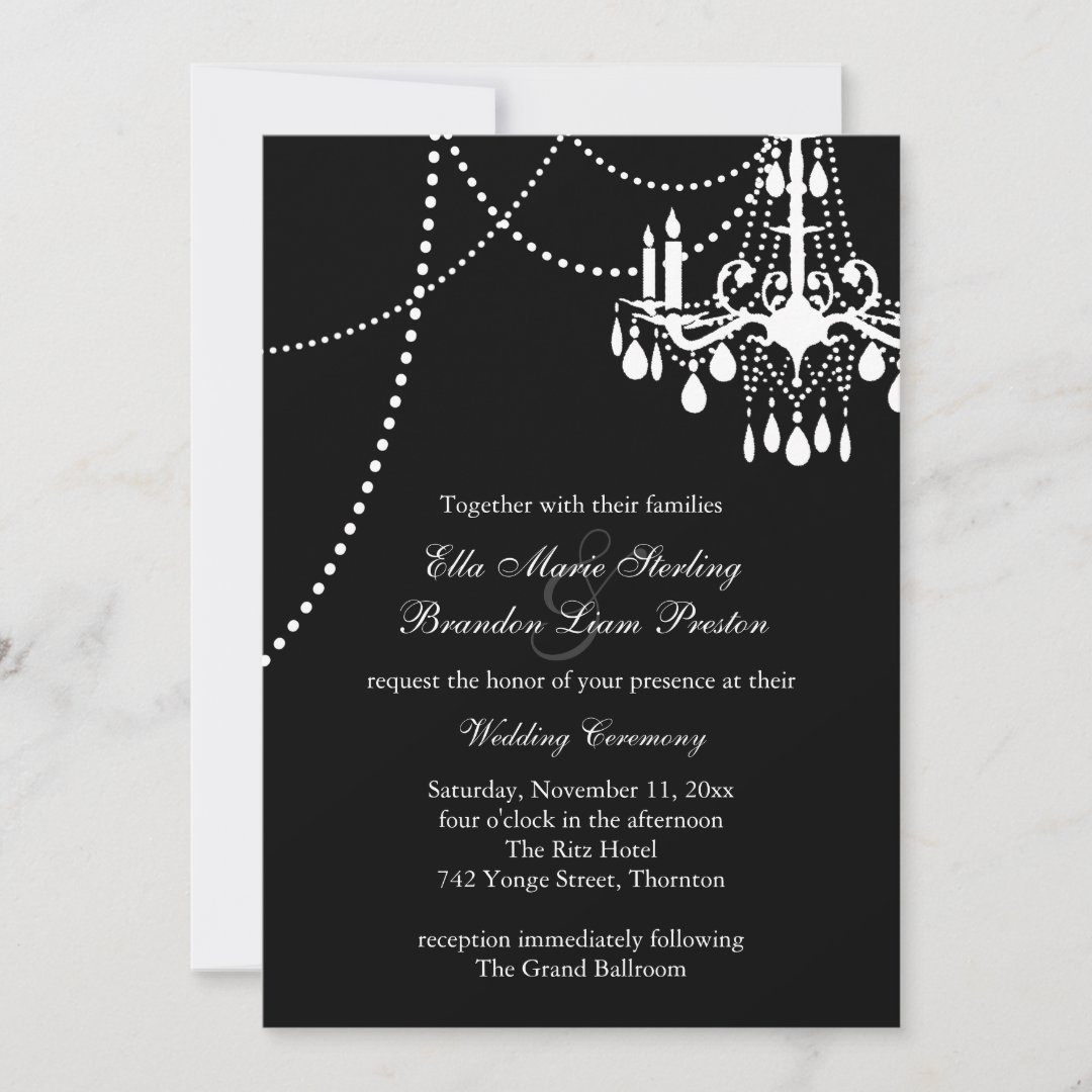 Grand Ballroom Wedding Invitation 3 | Zazzle