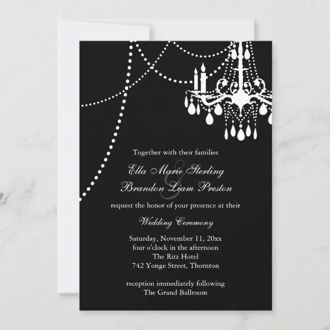 Grand Ballroom Wedding Invitation 3 | Zazzle