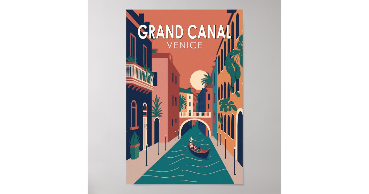 Grand Canal Venice Travel Art Vintage Poster | Zazzle