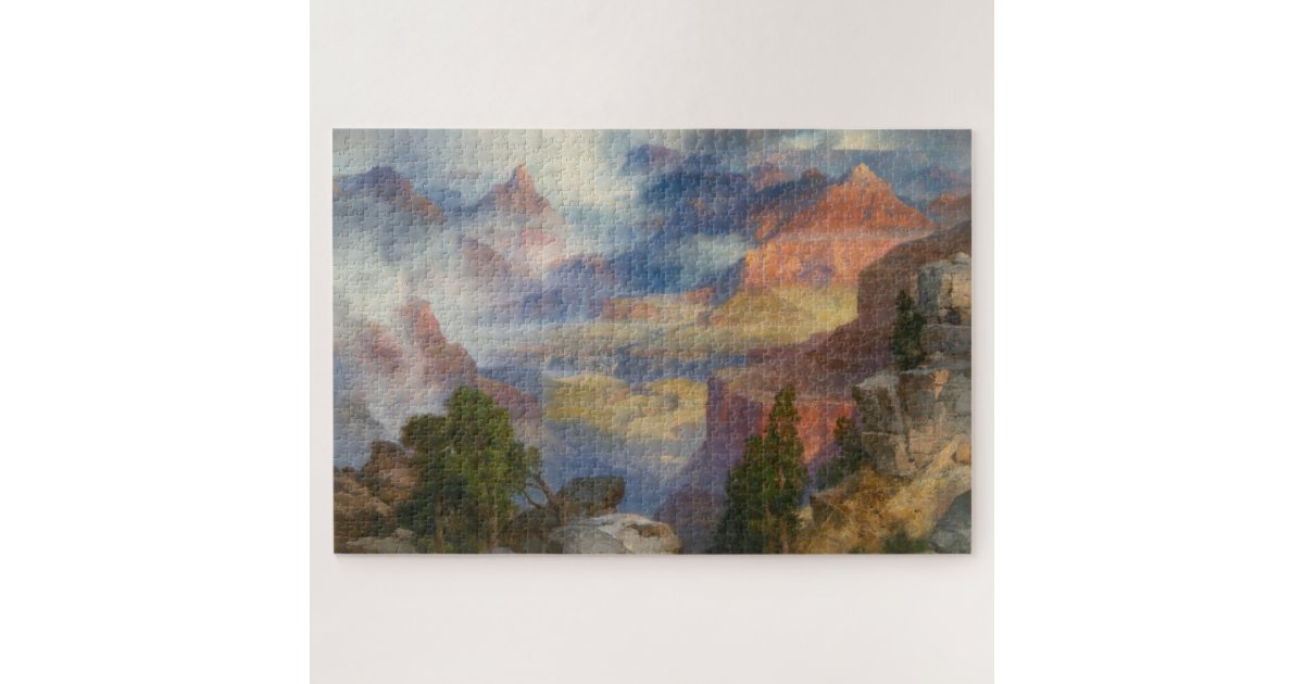 Grand Canyon in Mist (by Thomas Moran) Jigsaw Puzzle | Zazzle