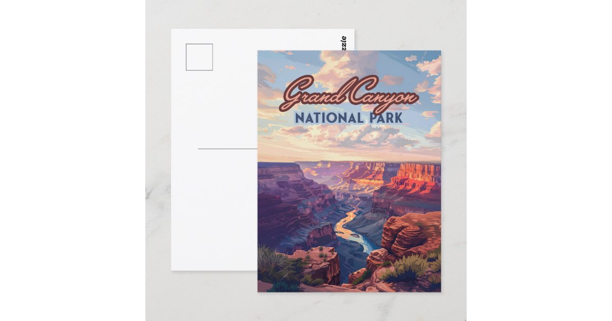 Grand Canyon National Park Arizona Retro Postcard | Zazzle