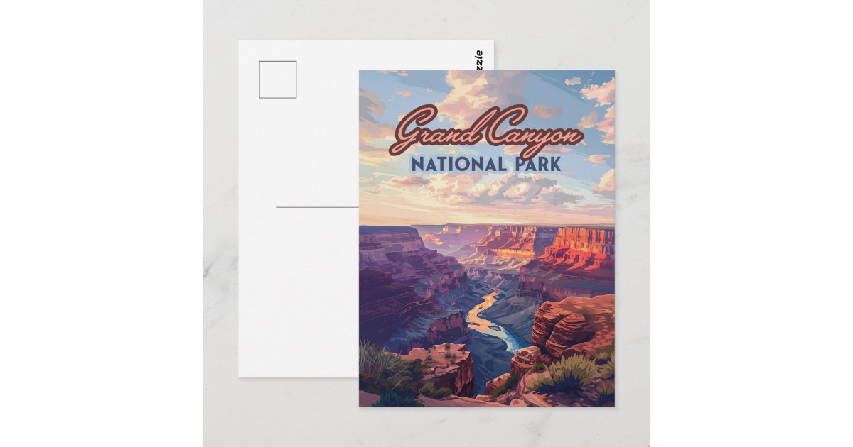 Grand Canyon National Park Arizona Retro Postcard | Zazzle