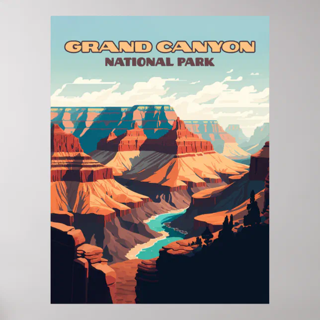 Grand Canyon National Park Arizona Retro Poster | Zazzle