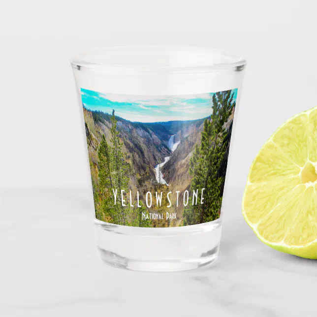 Grand Canyon of Yellowstone National Park Shot Glass | Zazzle