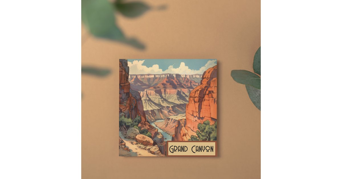 Grand Canyon Retro Travel Design | Zazzle