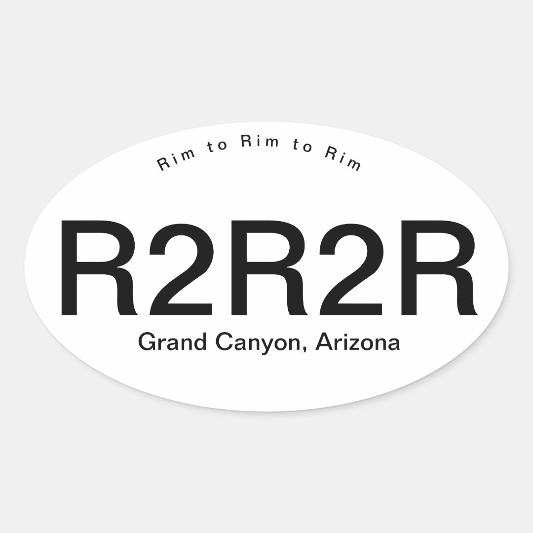 Grand Canyon Rim to Rim to Rim Oval Sticker | Zazzle