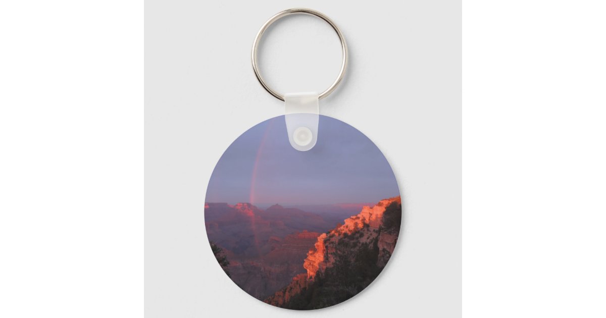 Grand Canyon Sunset Rainbow Keychain | Zazzle