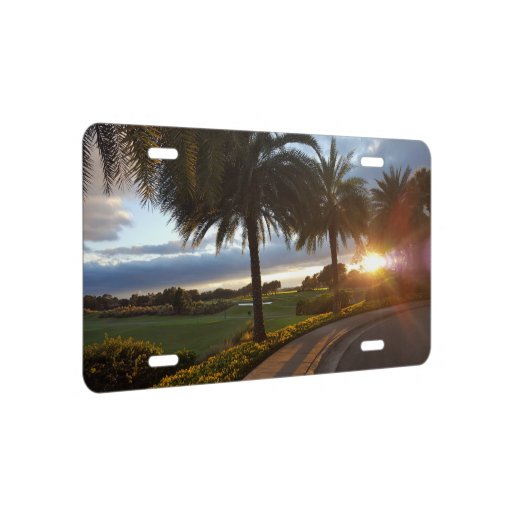 Grand Cypress Sunset License Plate | Zazzle