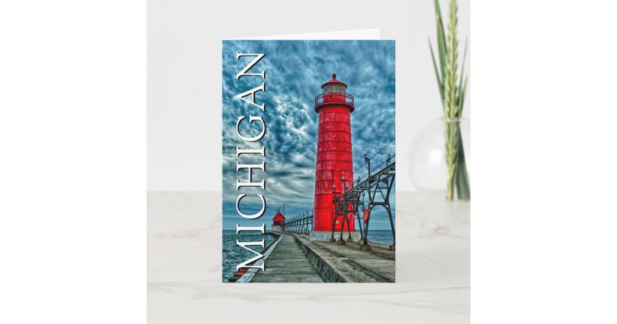 Grand Haven Lighthouse | Michigan | Thank You Card | Zazzle