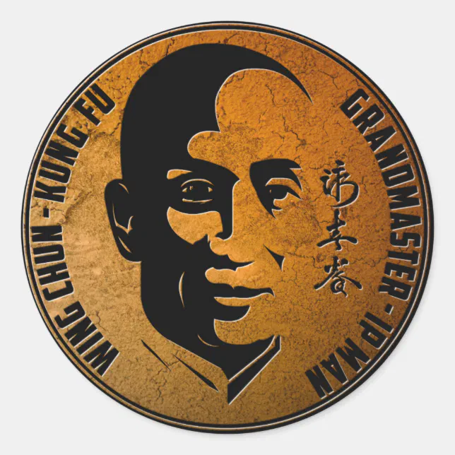 Grand Master Ip Man - Wing Chun Kung Fu Classic Round Sticker | Zazzle