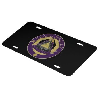 Grand Master License Plate | Zazzle