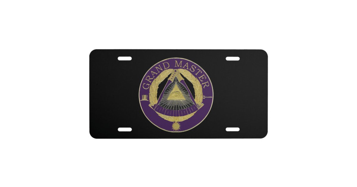 Grand Master License Plate | Zazzle