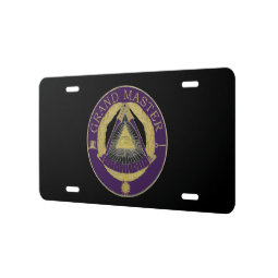 Grand Master License Plate | Zazzle