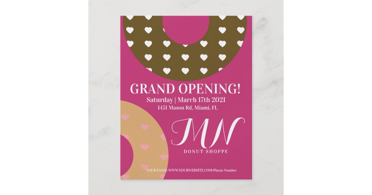 Grand Opening Donut Shop Event Flyer | Zazzle
