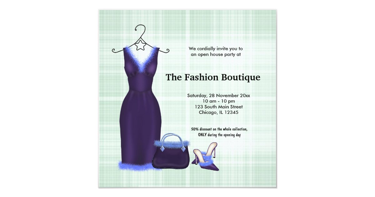 Grand Opening Fashion business Invitation | Zazzle.com
