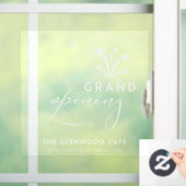 Grand Opening Firework Star White Coming Soon Window Cling | Zazzle